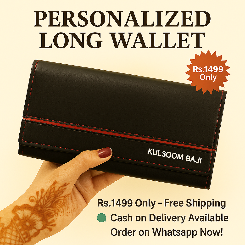 Custom Name Black Long Wallet – Theprintingsolutions