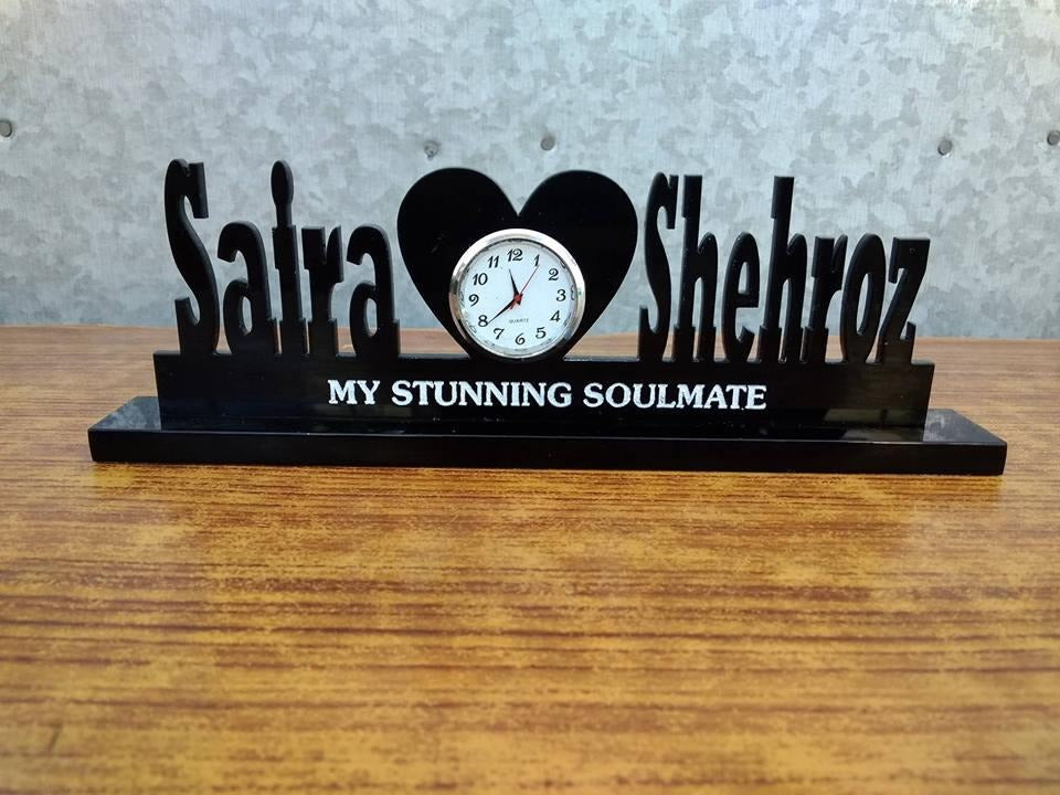 Customized Name Table Clock – Theprintingsolutions
