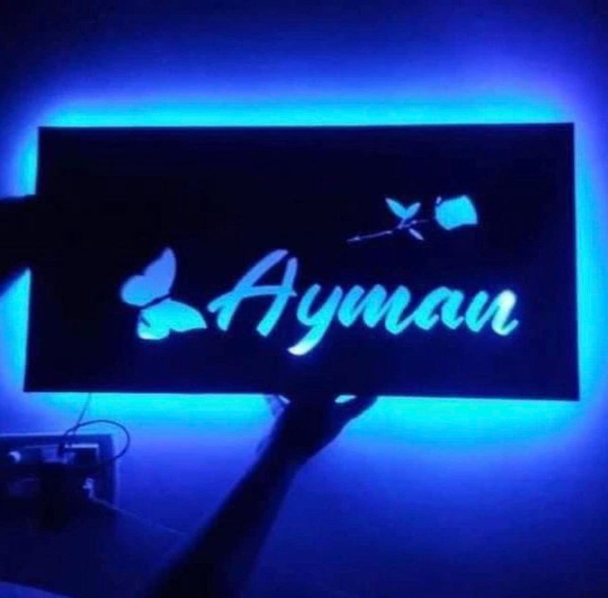 Customized Wooden LED Name Wall Frame Design Your Own ...